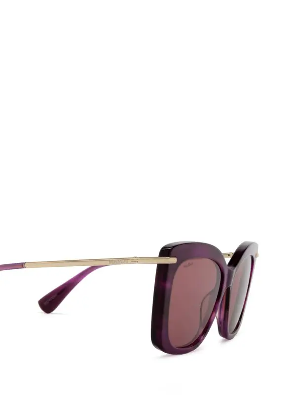 Max Mara Square Frame Sunglasses - Purple/stripe