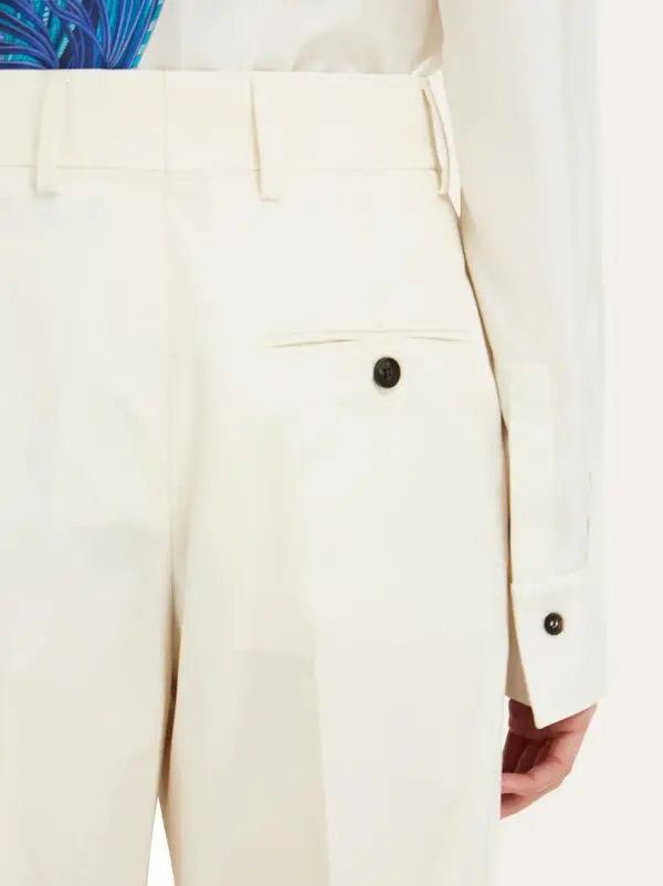 FERRAGAMO Wide-leg Tailored Trousers - Parchment