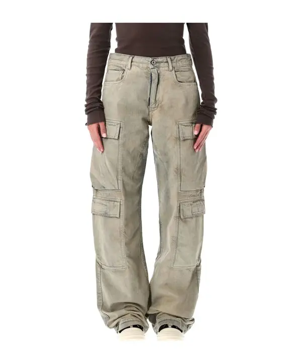 Rick Owens Concordians Double Cargo Jeans - Nude
