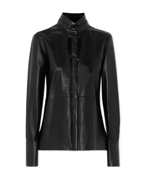 Givenchy Leather Cut-out Blouse