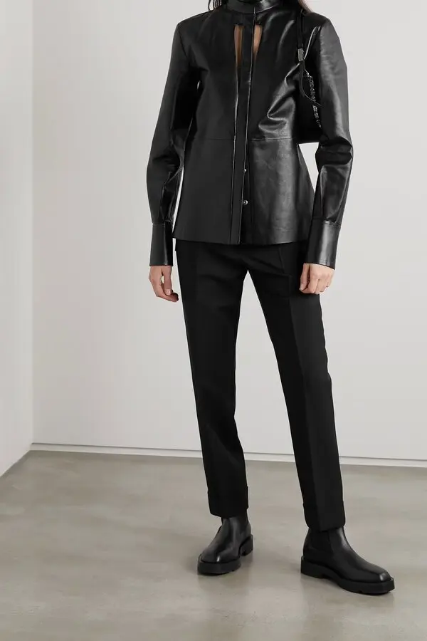 Givenchy Leather Cut-out Blouse