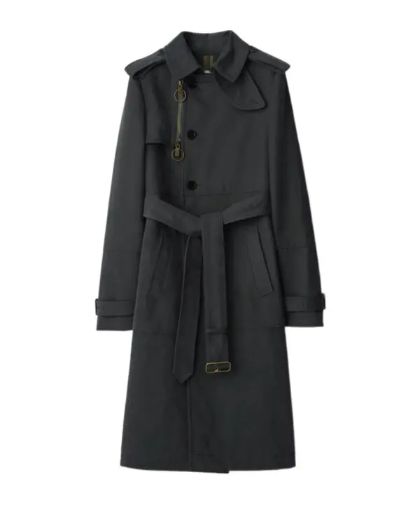 Burberry Long Belted Trench Coat - Coal