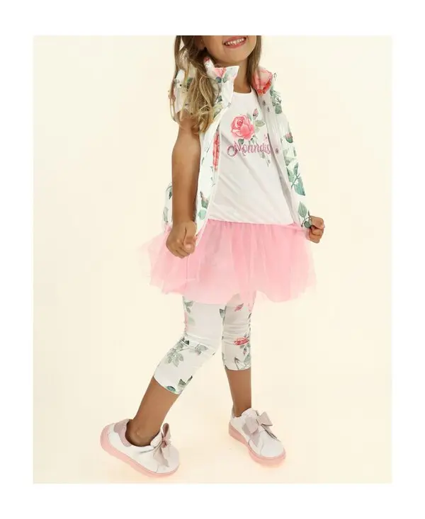 Monnalisa Rose Printed Leggings