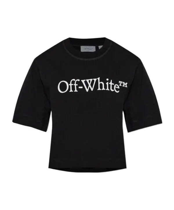 Off-White Logo Printed Crewneck T-shirt - Black