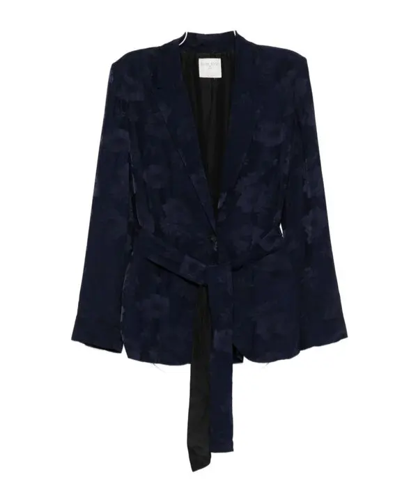FORTE_FORTE Floral Tie Detailed Blazer