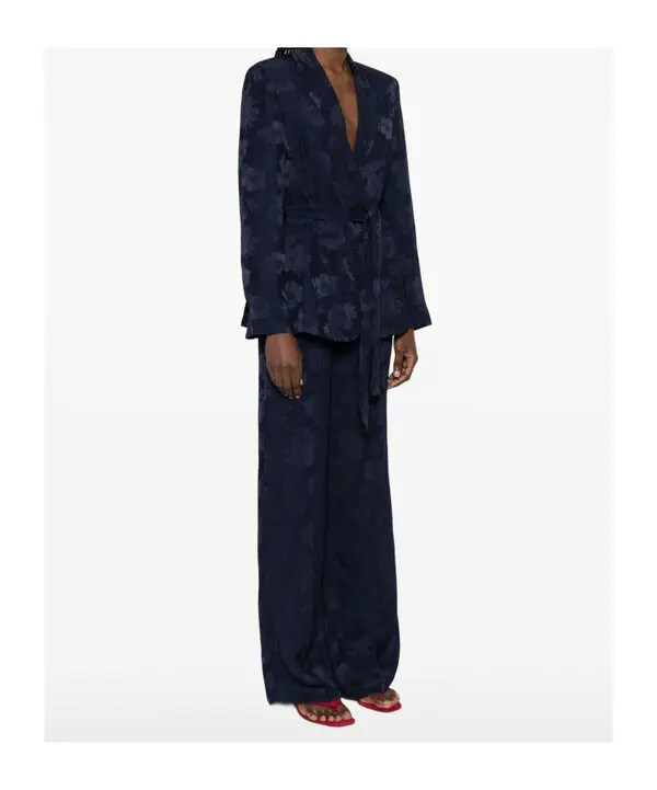 FORTE_FORTE Floral Tie Detailed Blazer