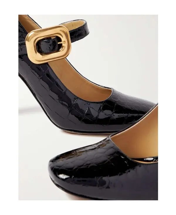 Bottega Veneta Square-headed Mary Jane Heels