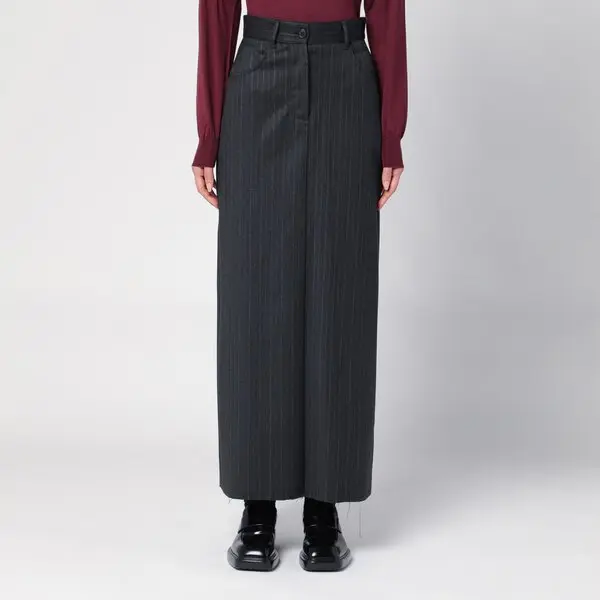 DEPARTMENT 5 Pinstriped Maxi Skirt With Rear Slit