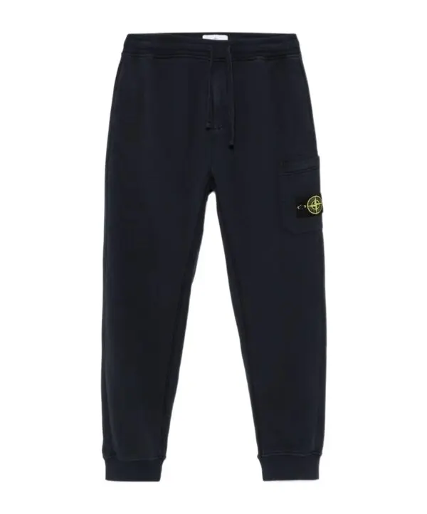 Stone Island Logo-patch Drawstring Trousers - Blue