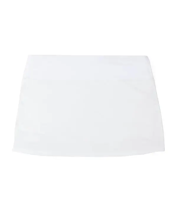 Lululemon Elastic Waist Skirt With Drawcord And Logo Detail - White