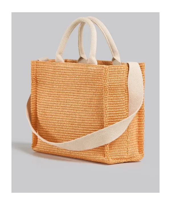 Marni Tropicalia Logo Embroidered Tote Bag - Brown