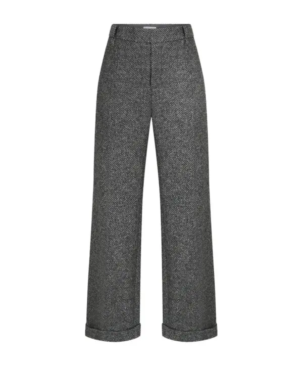 Brunello Cucinelli Flared Leg Virgin Wool Trousers