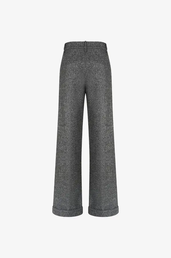 Brunello Cucinelli Flared Leg Virgin Wool Trousers