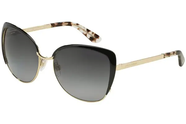 Dolce & Gabbana Logo Gradient Cat Eye Sunglasses - Gray