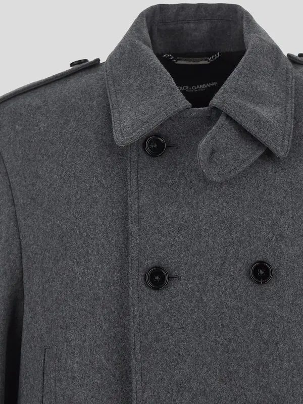 Dolce & Gabbana Double-breasted Coat - Black
