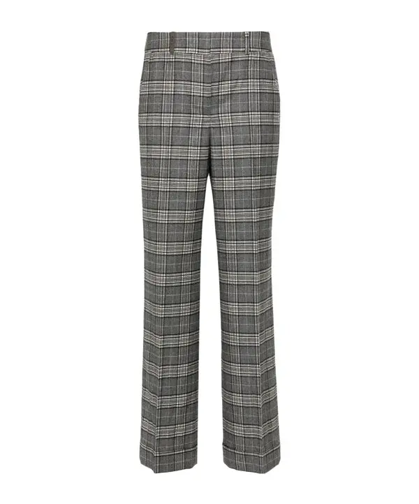 Peserico Tartan-check Trousers - Black