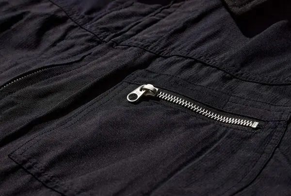 Comme Des Garçons Long Sleeve Collared Zip Up Jacket - Black