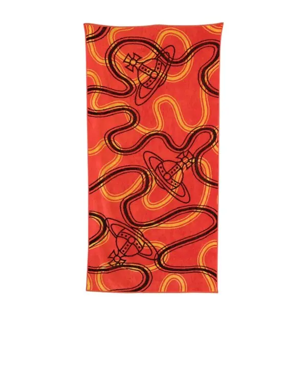 VIVIENNE WESTWOOD Orb Pattern Beach Towel - Red