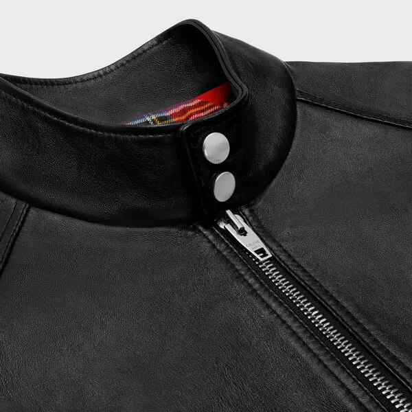 Celine Zipped Blouson Jacket In Soft Lambskin