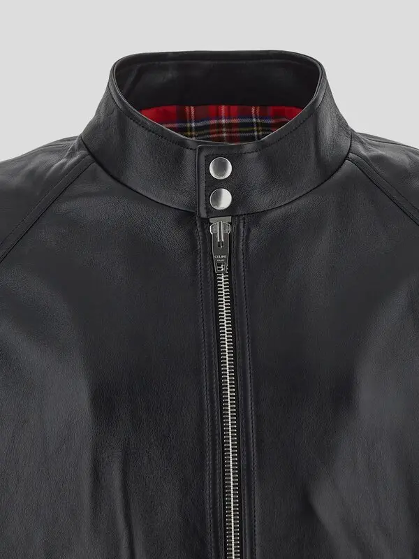 Celine Zipped Blouson Jacket In Soft Lambskin