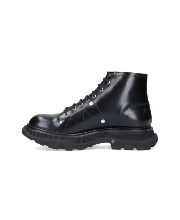 Alexander McQueen Tread Lace Up Ankle Boots