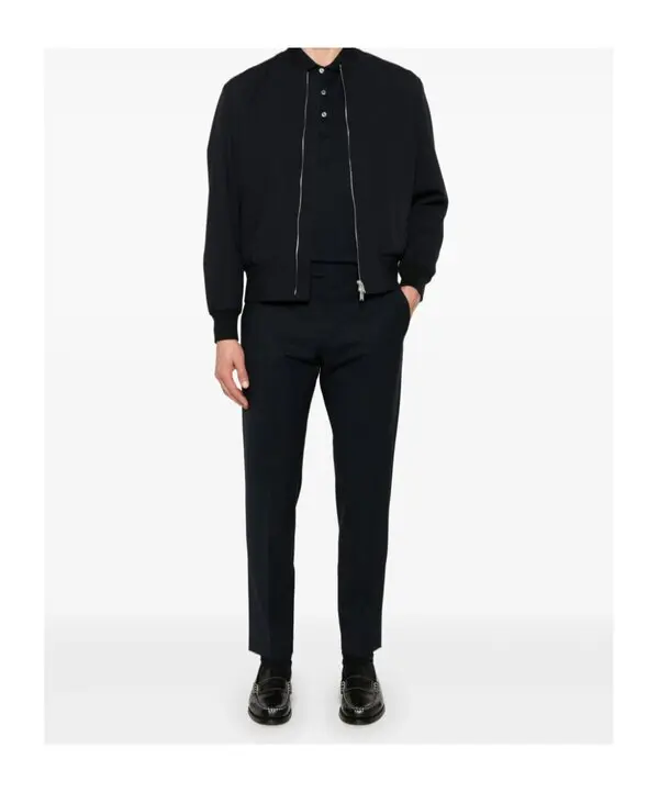 LARDINI Zip-up Bomber Jacket - Blue