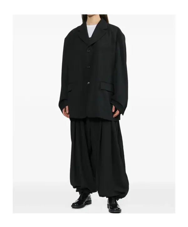 Comme Des Garçons Single-breasted Coat With Patch Pocket And Flap Pockets