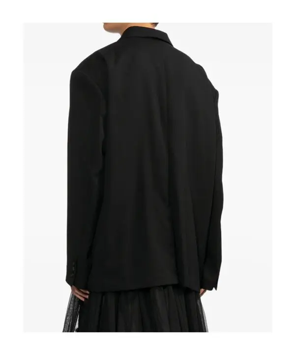 Comme Des Garçons Single-breasted Coat With Patch Pocket And Flap Pockets