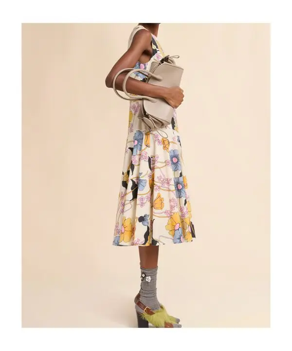 Marni Melodia Print Poplin Midi Dress