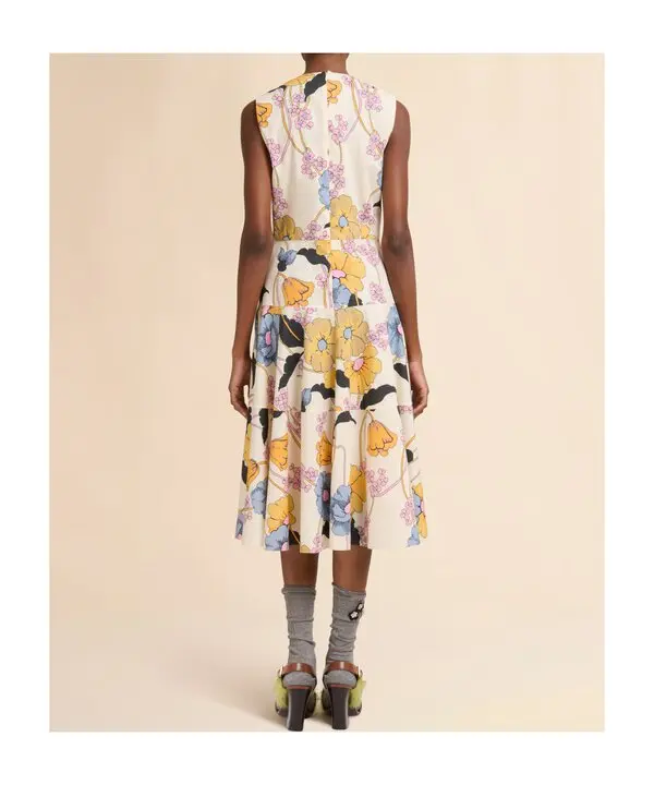Marni Melodia Print Poplin Midi Dress