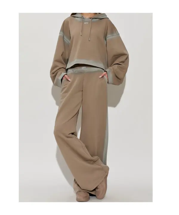 Off-White Spray Effect Logo Printed Track Pants