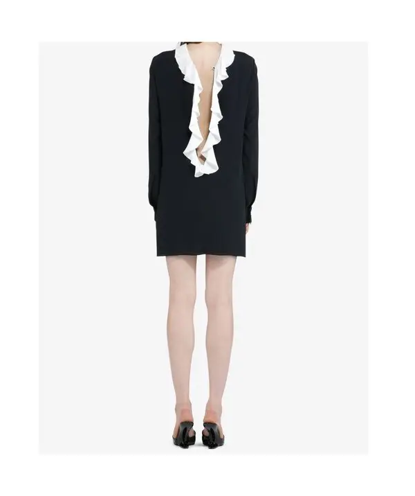 N.21 High-neck Mini Dress With Ruffled Cut-out Back