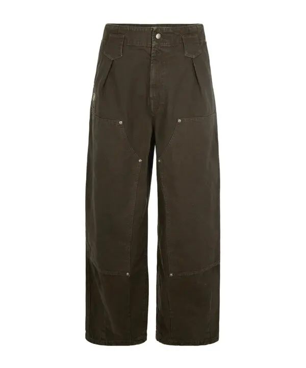 Kenzo Double Knee Washed Cotton Pants