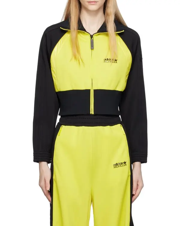 Moncler Acetate Zip-up Cropped Track Jacket