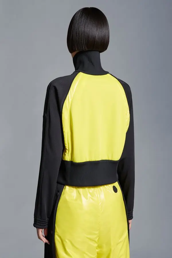 Moncler Acetate Zip-up Cropped Track Jacket