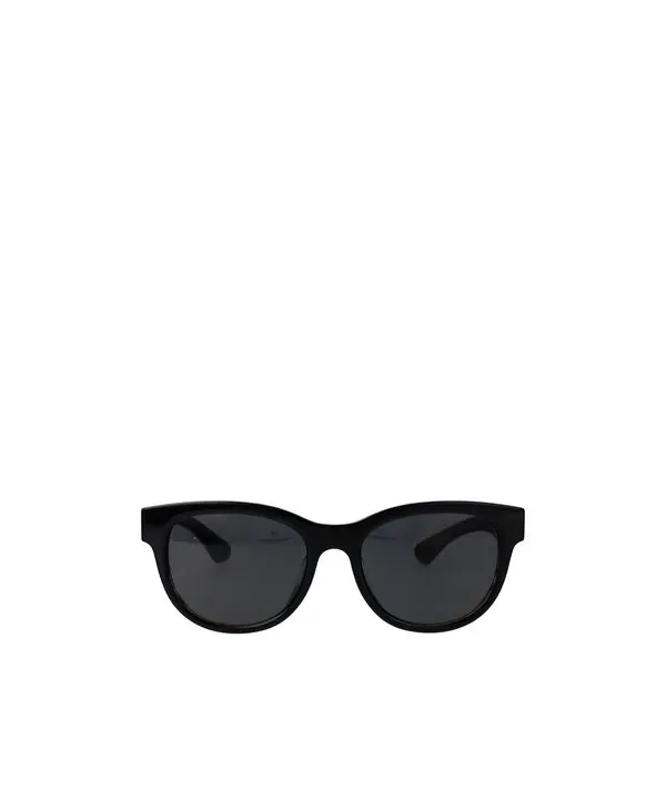 Burberry Round Frame Sunglasses With Logo - Black