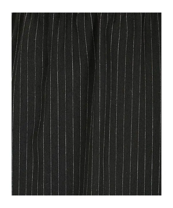 MARIA CALDERARA Pinstripe Wide Leg Pants - Black