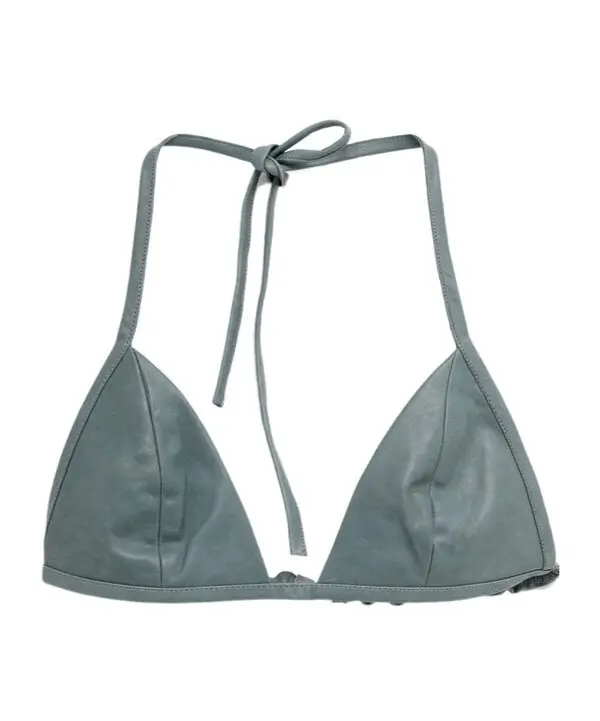 Rick Owens Leather Bra Top - Green-blue