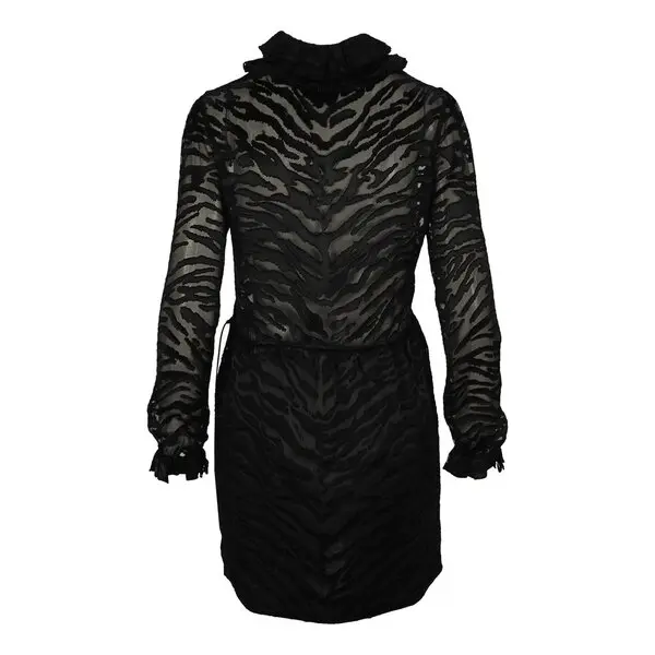 Saint Laurent Zebra Print Sheer Mini Dress