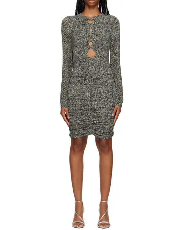 Isabel Marant Étoile Cut-out Ruched Mini Dress - Black