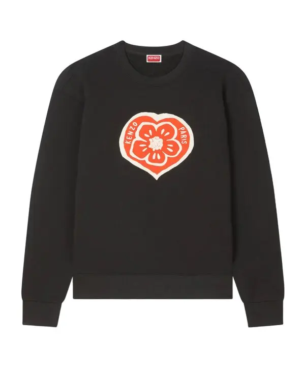 Kenzo Boke Heart Crewneck Sweatshirt - Black