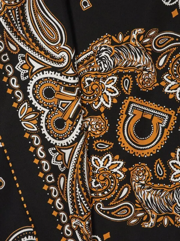 FERRAGAMO Paisley Print Silk Scarf