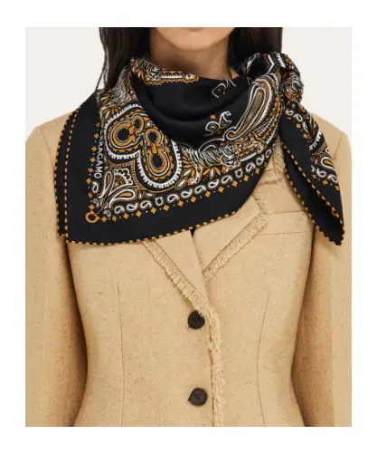 FERRAGAMO Paisley Print Silk Scarf