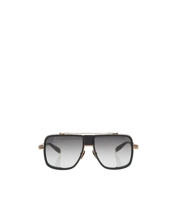 Balmain Aviator Sunglasses With Logo Detail - Gray