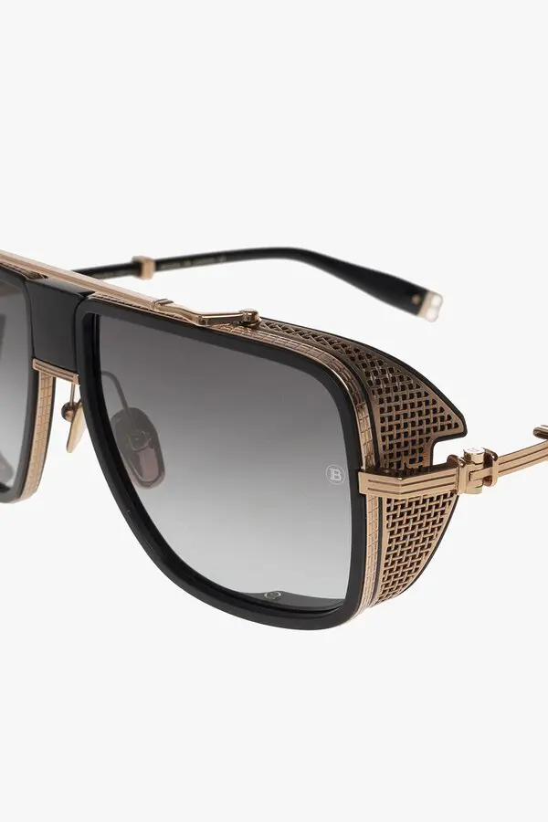 Balmain Aviator Sunglasses With Logo Detail