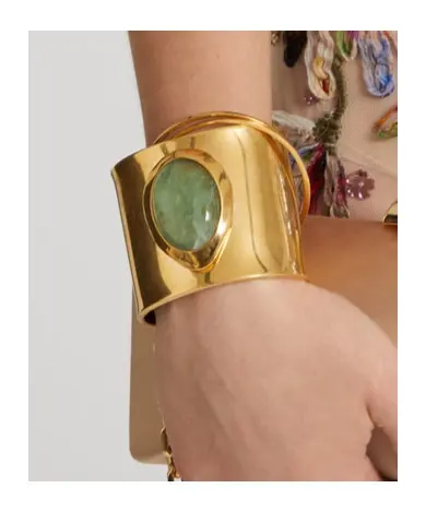 Ermanno Scervino Rigid Band Bracelet With Semi-precious Stone Cabochon