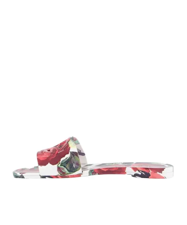 Dolce & Gabbana Floral Printed Beach Slides - Multicolor