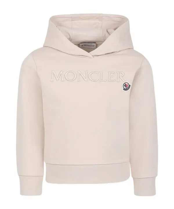 Moncler Embroidered Logo Hoodie - White