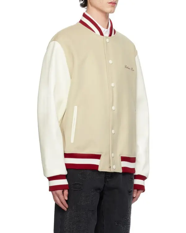 Balmain Logo Embroidered Varsity Jacket