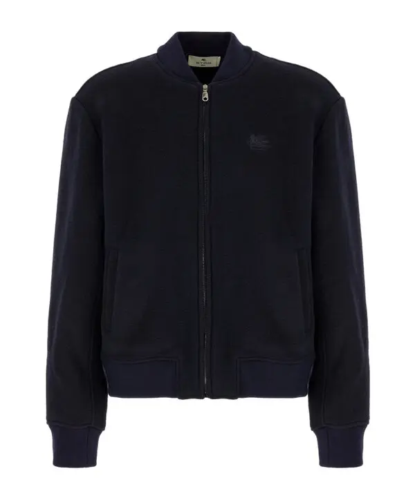 Etro Embroidered Logo Bomber Jacket - Black